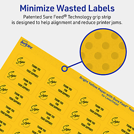 Avery Print To The Edge Labels With Sure Feed Technology And Easy Peel ...
