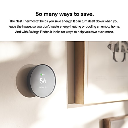 Google Nest HVAC System Programmable Smart Thermostat With Sensor Black ...