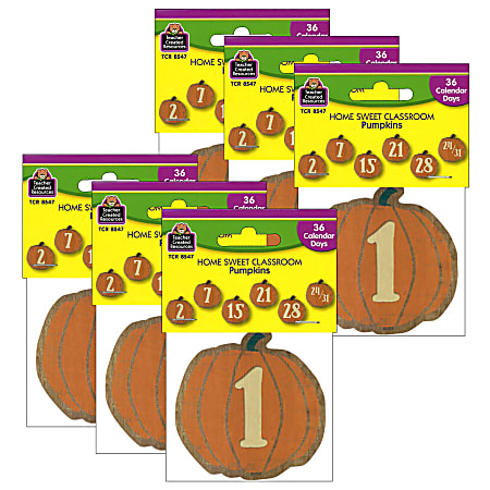 Teacher Created Resources Calendar Days Home Sweet Classroom Pumpkins ...