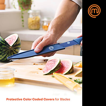 MasterChef 12 Piece Colored Knife Set With Logo Multicolor - Office Depot