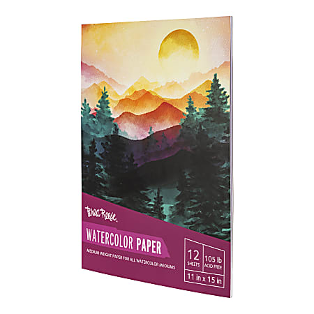 Brea Reese Watercolor Paper Pad 11 x 15 12 Sheets White - Office Depot