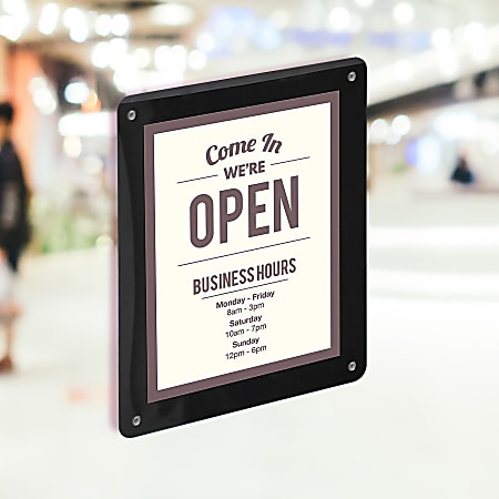 Azar Displays Window Sign Holder Frames With Suction Cups 11 x 8 12 ...