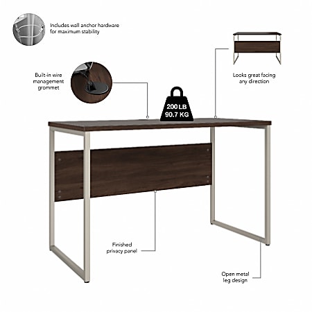 Bush Business Furniture Hybrid Computer Table Desk With Metal Legs 48 W ...