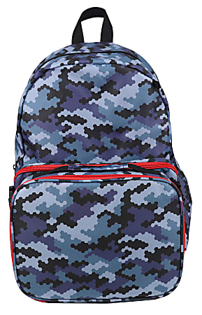 Office Depot Brand School Backpack and Lunch Box Set Gray Camouflage ...