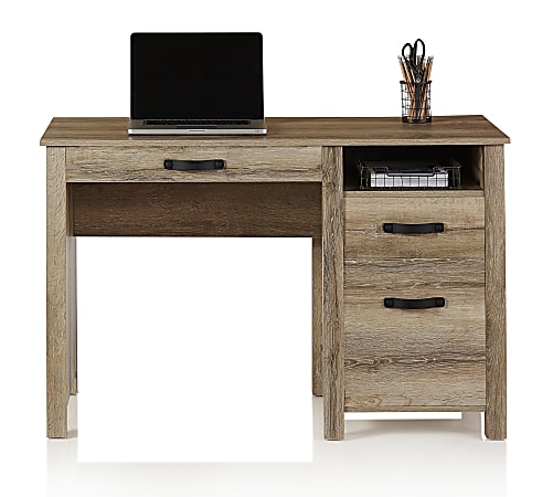 Realspace Plank 47 W Writing Desk Coastal Oak - Office Depot
