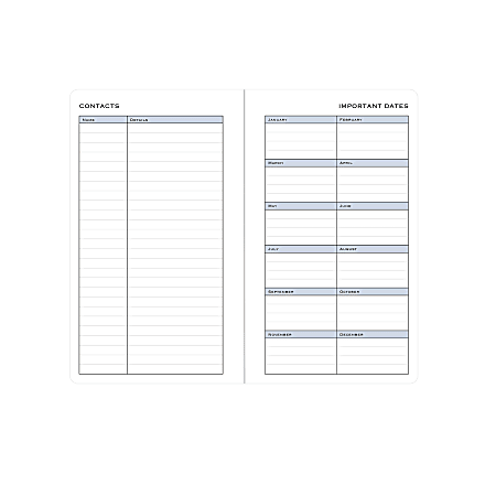 2025 Blue Sky Monthly Planning Calendar 3 58 x 6 18 Black Matte January ...
