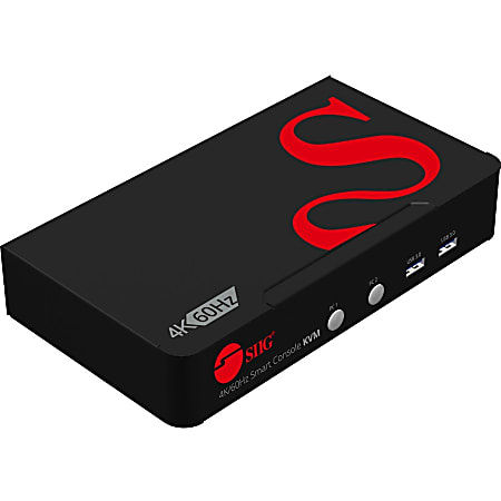 SIIG 2 Port 4K 60Hz DisplayPort 1.2 KVM Switch With USB 3.0 ...