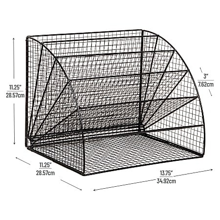 Mind Reader 6 Tier Fan Shaped Desktop File Organizer 11 14 H x 11 14 W ...