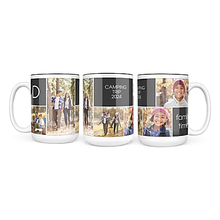 Custom Create Your Own Photo Ceramic Coffee Mug 2 Tone White Exterior ...