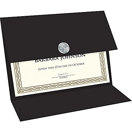 Geographics Recycled Certificate Holder Black 30percent Recycled 5 Pack ...