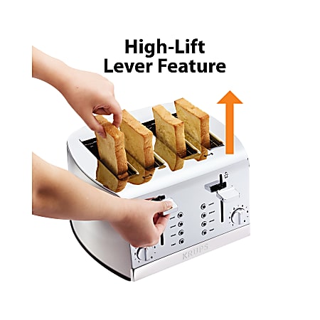 Krups 4 Slice Toaster Silver - Office Depot