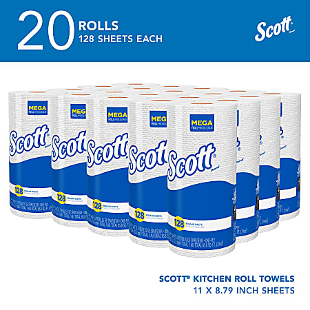 Scott Kitchen Paper Towels with Fast Drying Absorbency Pockets 1 Ply ...