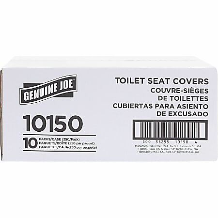 Genuine Joe Toilet Seat Covers White Pack Of 2500 - Office Depot