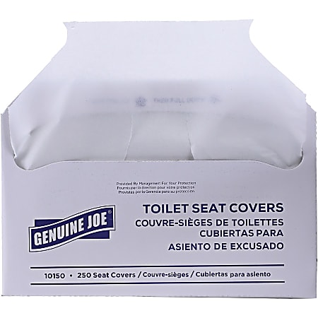 Genuine Joe Toilet Seat Covers White Pack Of 2500 - Office Depot