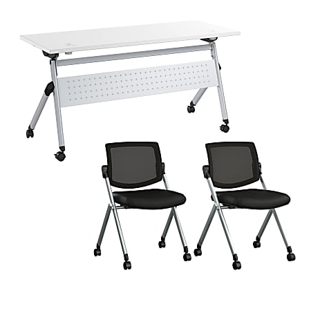 Bush Business Furniture Envision 60 W Folding Training Table with ...