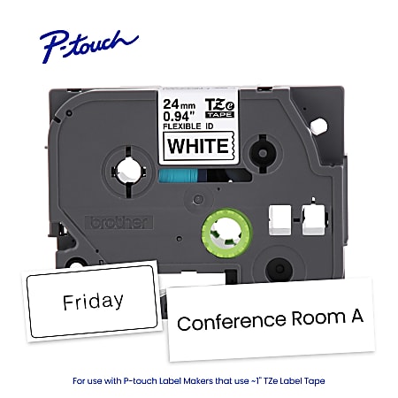 Brother P touch TZeFX251G Flexible ID Laminated 1in x 26.2ft 24mm x 8m ...