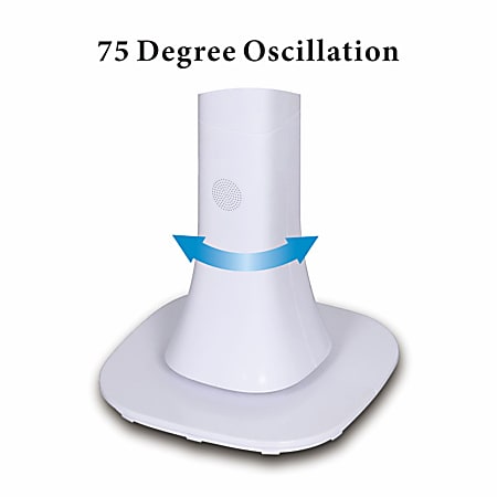Optimus Pedestal Tower Fan With Remote And Speaker 48 x 9 White ...