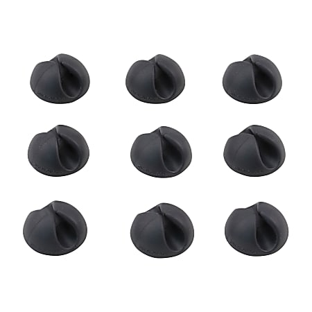 Bluelounge CableDrop Mini Multipurpose Cable Clips Black Pack Of 9 ...