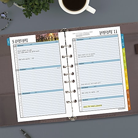 AT A GLANCE 2026 Zenscapes Weekly Monthly Planner Refill Loose Leaf ...
