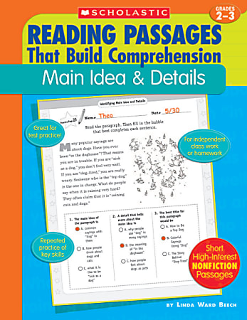 Scholastic Comprehension — Main Idea — Grades 2-3