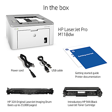 HP LaserJet Pro M118dw Wireless Laser Monochrome Printer - Office Depot