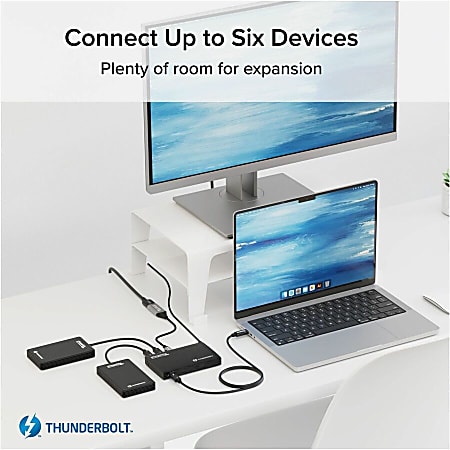Plugable Thunderbolt 4 Hub 4 in 1 Pure USB C Design Includes USB C to ...