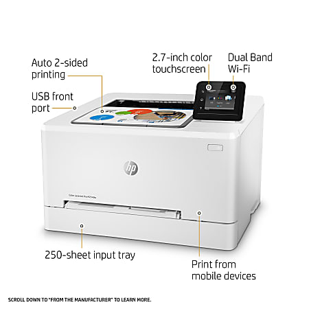 HP LaserJet Pro M254dw Wireless Laser Color Printer - Office Depot