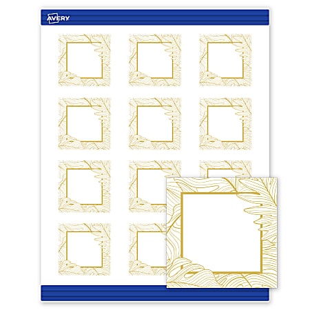 Avery Printable Cards With Sure Feed Technology 2 x 2 Matte White With ...