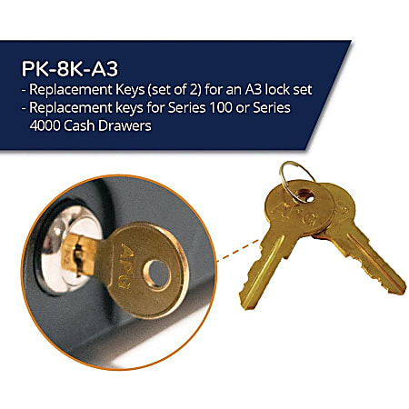 apg Replacement Key for A3 Code Locks Set of 2 2 x Key Set - Office Depot