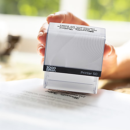 Custom 2000 PLUS® Self-Inking Stamp, P50, 1-1/16" x 2-5/8" Impression