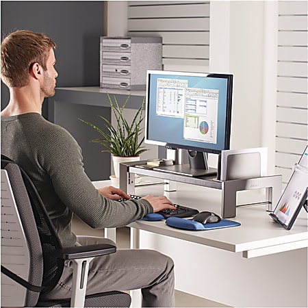 Fellowes Professional Series Flat Panel Workstation BlackSilver ...