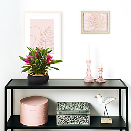 Nearly Natural Bromeliad 11 H Artificial Plant With Stoneware Planter ...