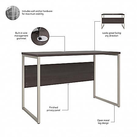 Bush Business Furniture Hybrid 48 W x 24 D Computer Table Desk With ...
