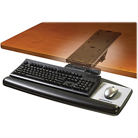3M Easy Adjust Keyboard Tray With Standard Platform Black - Office Depot