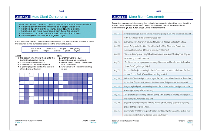 Carson Dellosa Spectrum Word Study And Phonics Workbook Grade 5 ...