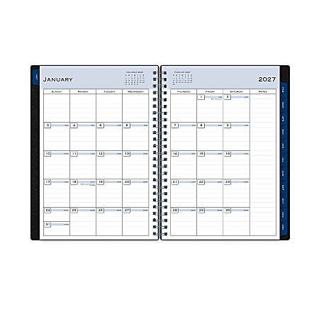 2027 Passages Solid Black WeeklyMonthly Notes Planner 5.875x8.625 ...
