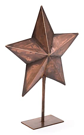 Zuo Modern Star With Stand 15 1516 H x 12 W x 3 18 D Copper - Office Depot