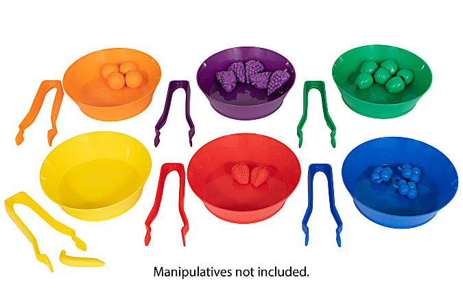 Edx Education 12 Piece Sorting Bowls And Tweezer Set Grades PreK 2 - Office Depot