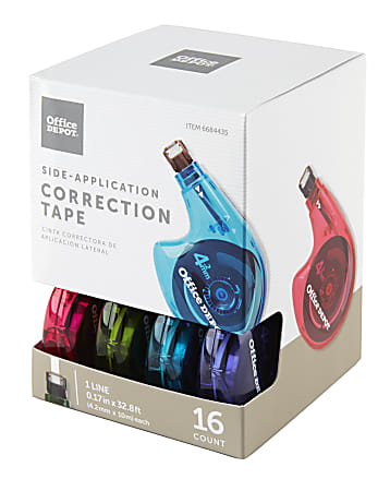 Office Depot Brand Side Application Correction Tape 1 Line x 392 Pack ...