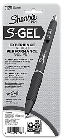 Sharpie S Gel Fashion Barrel Gel Pens Medium Point 0.7 mm Green Barrels ...