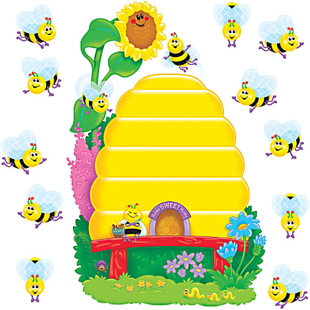 Trend Busy Bees Job Chart Plus Bulletin Board Set Of 37 - Office Depot