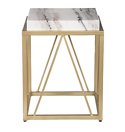 Coast To Coast Marble Accent Table 20 12 H x 15 12 W x 15 12 D ...