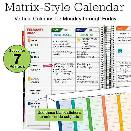 2026 2027 Excello Brands WeeklyMonthly Academic Year Deluxe Teacher ...