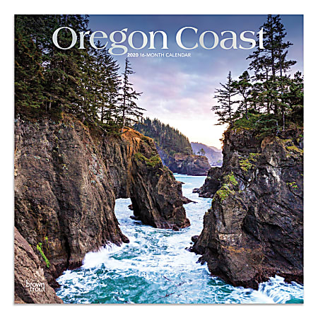 Brown Trout Monthly Wall Calendar Oregon Coast 24 x 12 January To ...