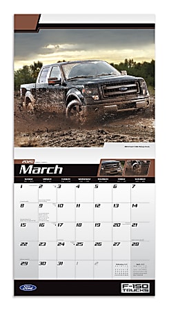 Brown Trout Monthly Wall Calendar Ford Trucks 24 x 12 January To ...