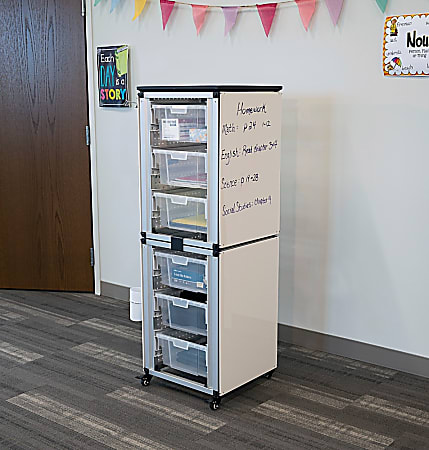 Luxor Modular Classroom Storage Cabinets 6 Large Bins 29 H x 18 14 W x ...
