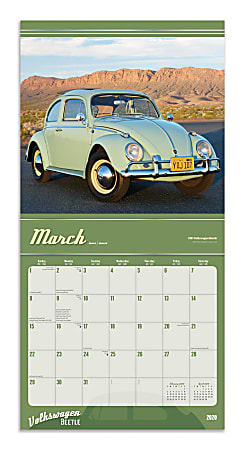 Brown Trout Monthly Wall Calendar Volkswagen Beetle 24 x 12 January To ...