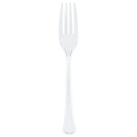 JAM PAPER Premium Utensils Party Pack Plastic Forks Clear 20 Disposable ...