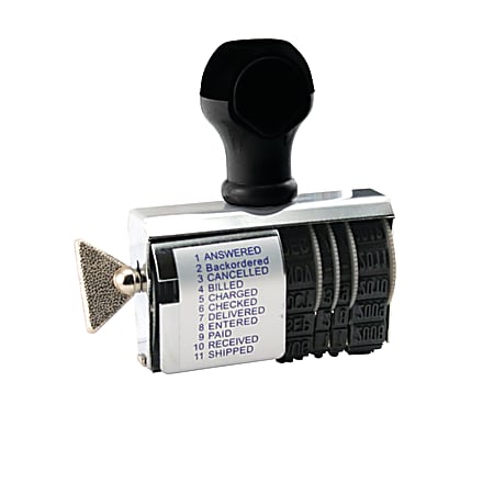 Redi Tag Traditional Date Stamp 12 Phrase - Office Depot