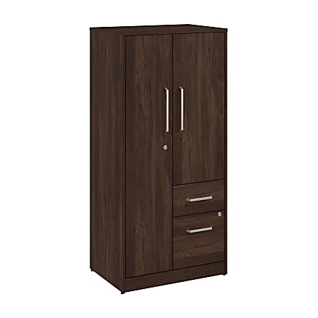 Bush Business Furniture Vista 29 W Wardrobe Cabinet with Drawers Black ...